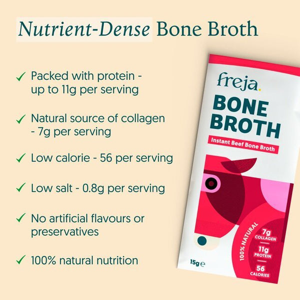 Freja Beef Bone Broth Powder - x 4 15g Sachets | Sow "& Arrow
