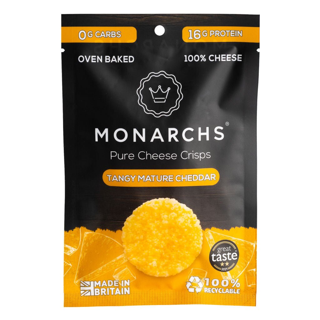 Monarchs Pure Cheese Crisps - Tangy Mature Cheddar | Sow & Arrow